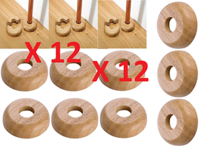 upto 12x 15mm SOLID OAK COLOUR WOODEN WOOD RADIATOR PIPE COLLARS COVER ...
