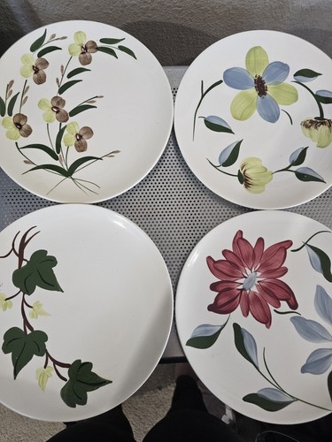Blue Ridge Southern Potteries Vintage Set Of 4 Dinner Plates Floral 9.5 ...