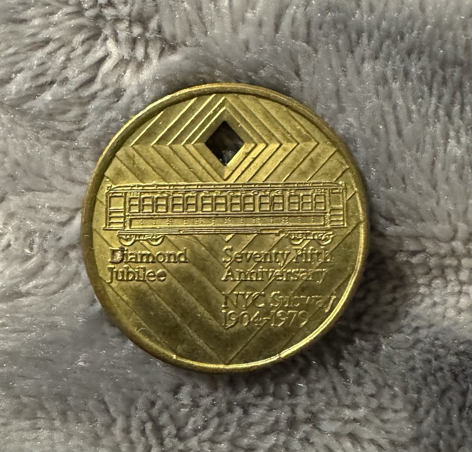 1979 New York City Subway Token 75th Anniversary 1904-1979 Diamond ...