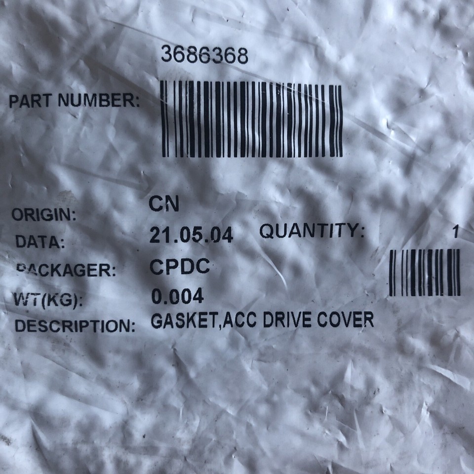 3686368 CUMMINS OEM Rectangular O Ring, OEM Cummins Part Number 3686368 ...