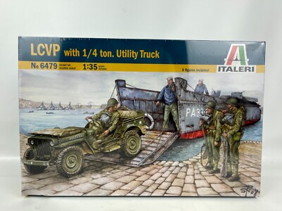 Italeri LVCP with 1/4 Ton Utility Truck/Jeep 1/35 Scale Model Kit#6479 ...