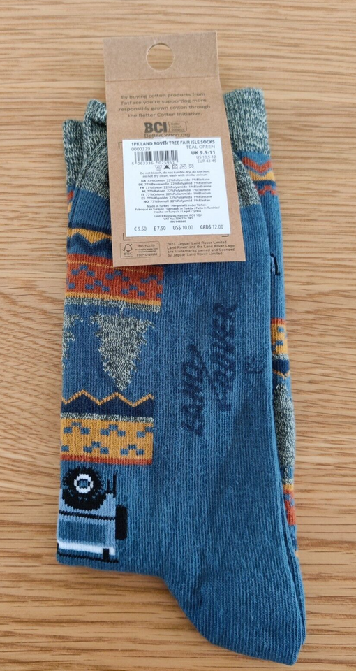 BNWT Men's Fat Face Land Rover Tree Fair Isle Socks Size 9.5-11 | eBay UK