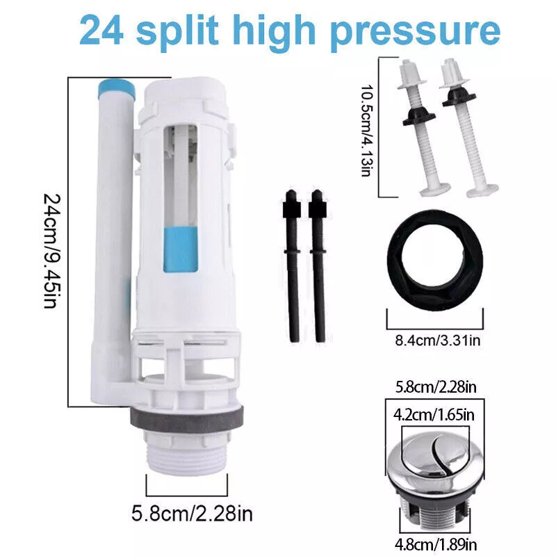 Universal Toilet Cistern Repair Kit Dual Push Button Flush Valve System ...