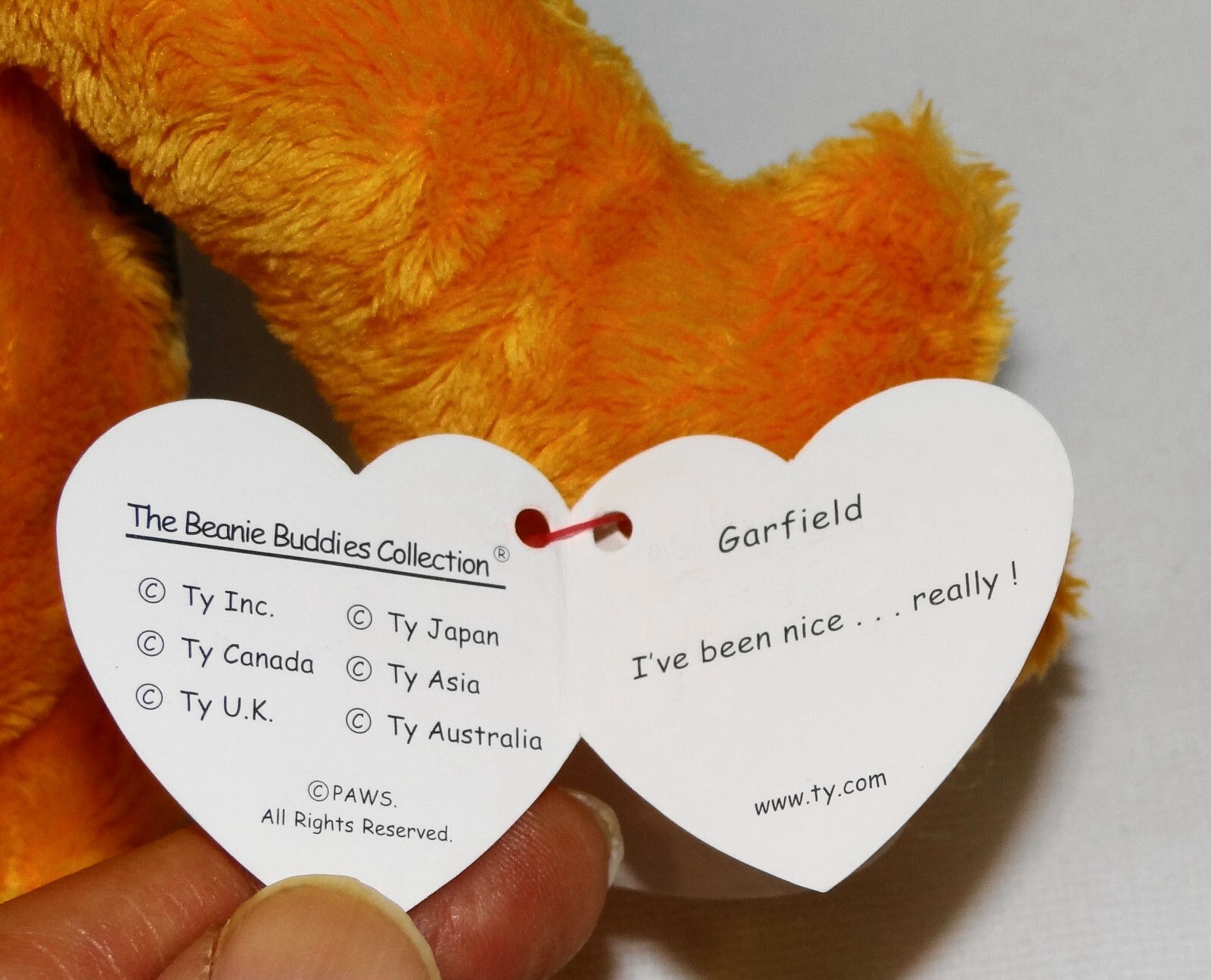 2006 TY Beanie Buddies 13" Garfield The Cat SEASON'S GREETINGS ...