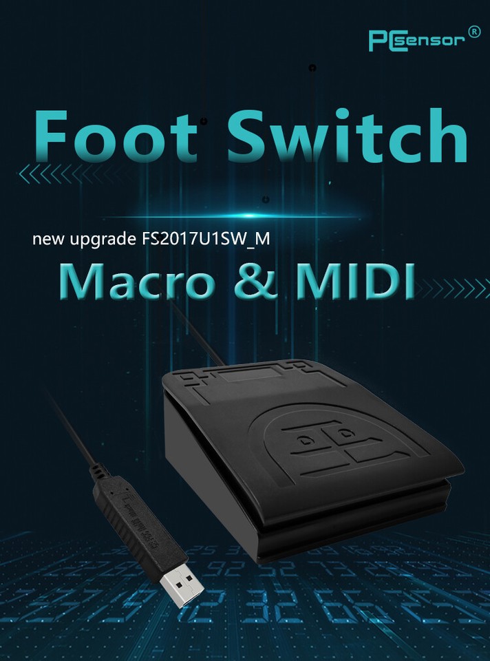 USB Single Foot Switch Pedal Control Custom Shortcut Key for Push to ...