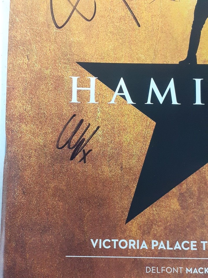 Hamilton London Theatre Programme Signed Victoria Palace Cast Preloved ...