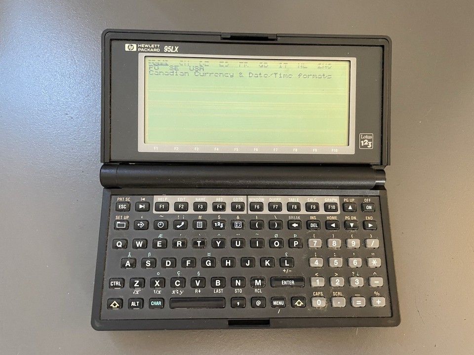 Hewlett Packard HP 95LX Palmtop Handheld Computer MS-DOS for Parts or ...
