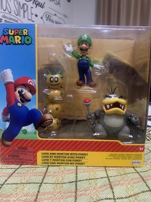 Jakks Pacific Super Mario Bros Luigi Morton Pokey Action Figures-NEW ...