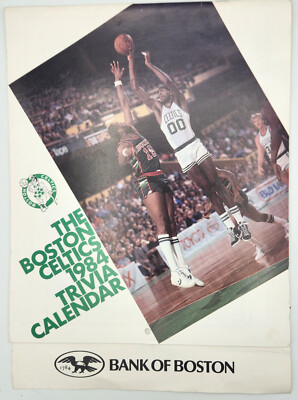 Vintage 1984 Boston Celtics Trivia Calendar - Robert Parish, Larry Bird ...