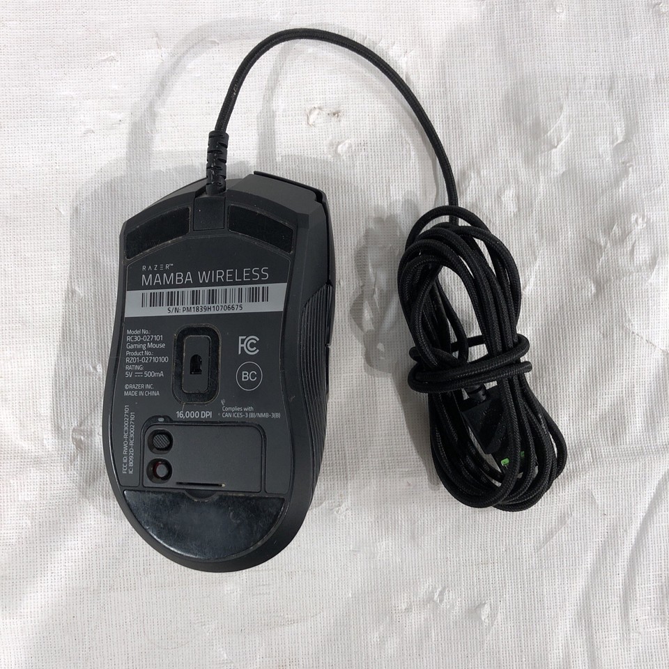 Razer Mamba Gaming Mouse Wireless Black 16,0000 DPI RC30-027101, NO ...