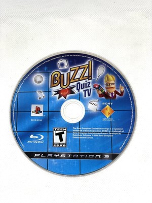 Buzz Quiz TV PlayStation 3 PS3 Video Game Disc Only Tracking Tested ...