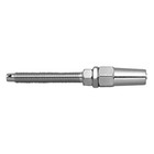 STAINLESS QUICK ATTACH STUD UNF MECHANICAL SWAGE FITTING, RH 1/4" X 1/8 ...