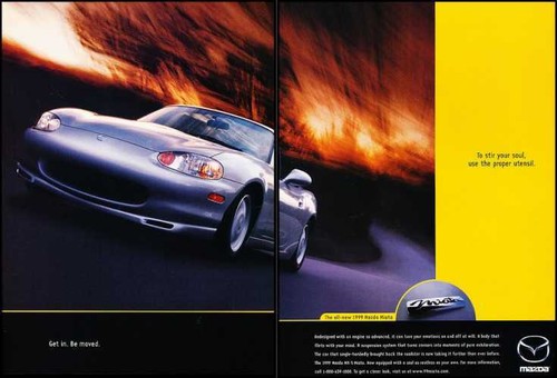 1999 Mazda Miata Mx5 Mx-5 Original 2-page Advertisement Print Art Car ...