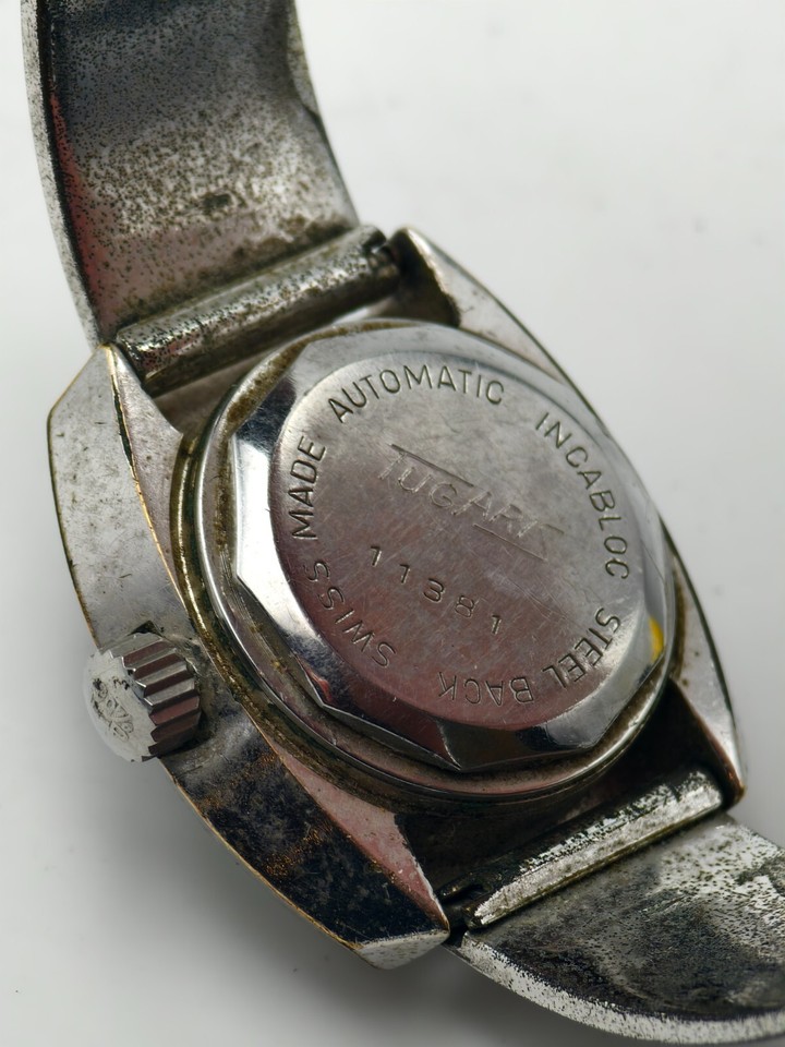 Vintage Tugaris Swiss Made Ladies Automatic Watch, Silver Dial, Works ...