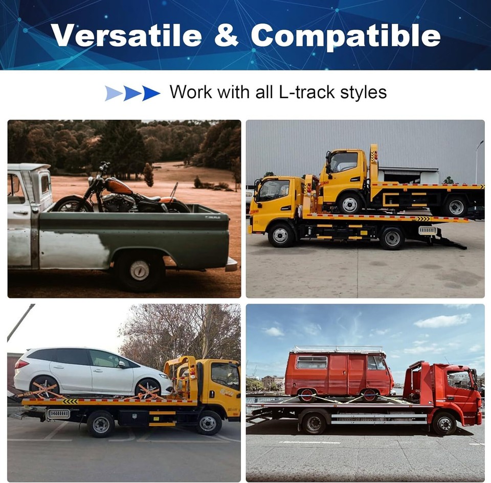 20PCS L-Track Double Lug Threaded Stud Nut Fitting for Truck Trailer ...