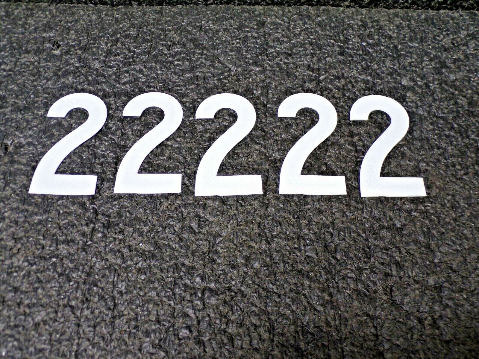 ELECTROMARK Die Cut Number Label, 2, Silver, 3" Height, 5 PK, 3412232 ...