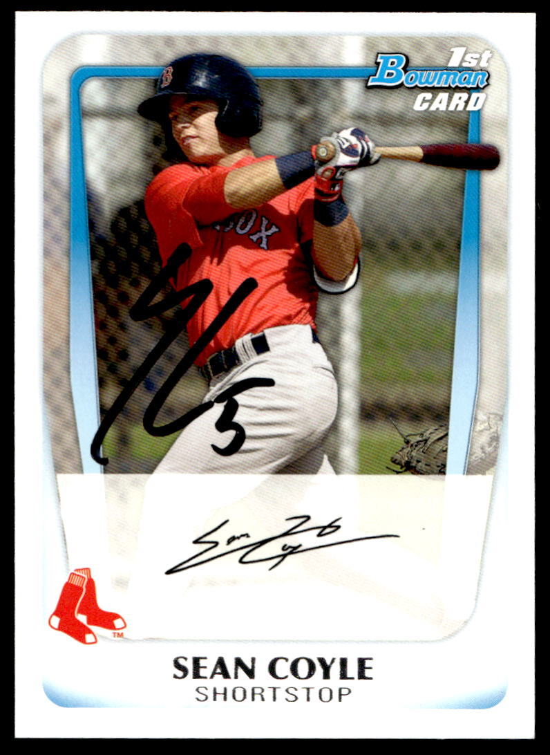 2011 Bowman Sean Coyle Boston Red Sox IP Autograph Baseball Card | eBay
