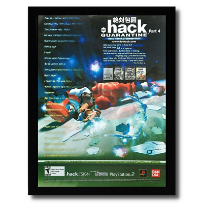 .hack QUARANTINE Part 4 Framed Print Ad/Poster Official PS2 Promo Art ...