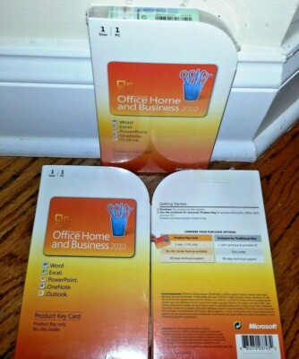 Microsoft Office 2010 Home and Business product key card,SKU T5D-00295 ...