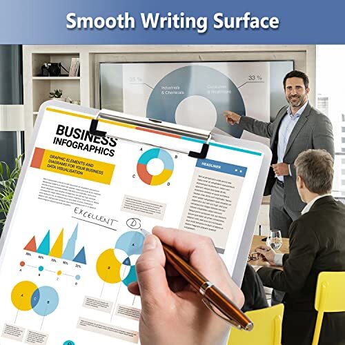 Metal Clipboard Case with Storage Box Self Locking A4 Paper Holder ...