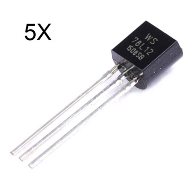 5X TRANSISTOR 78L12 12V 100mA 0.1A regolatore tensione voltaggio TO-92 ...