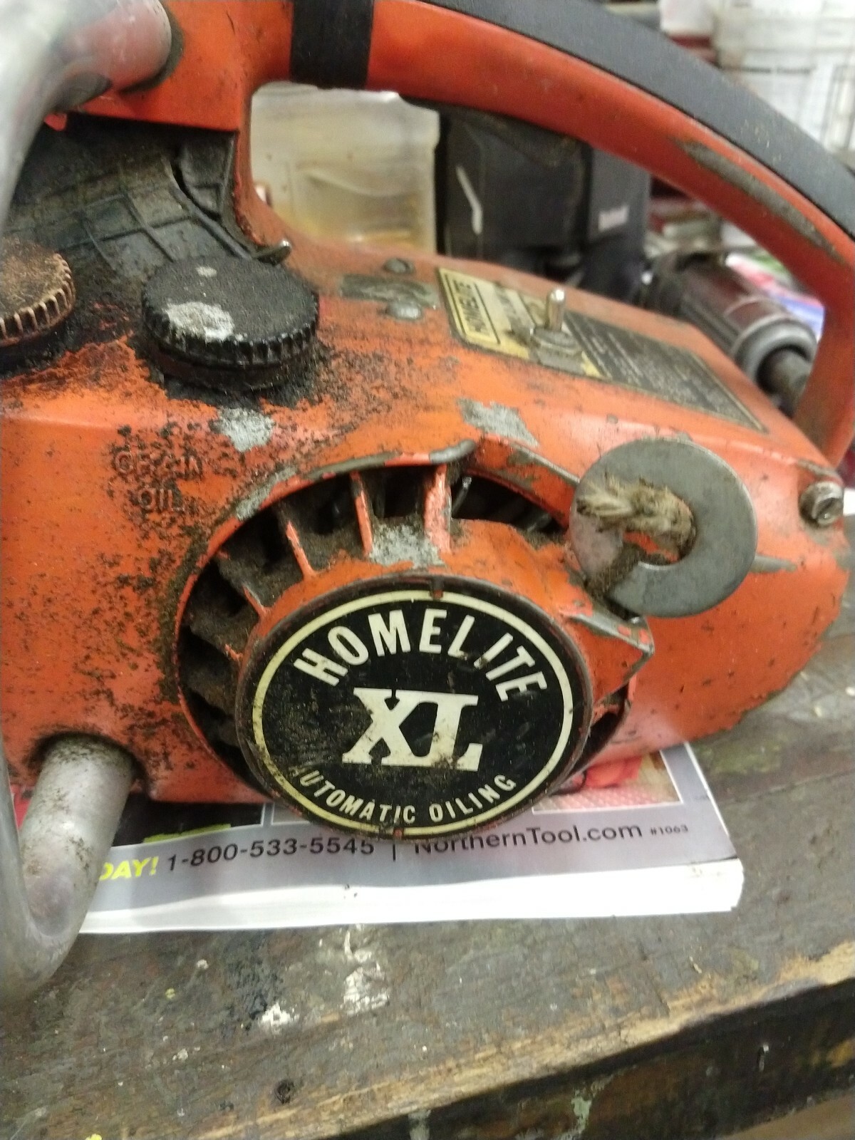 Homelite super XL Automatic Chainsaw Runs Strong 3.55 CC Power Head ...