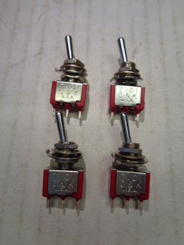 C&K TOGGLE SWITCH 7101 Lot Of 4 Each NEW Free Ship Buy More Save L@@K ...