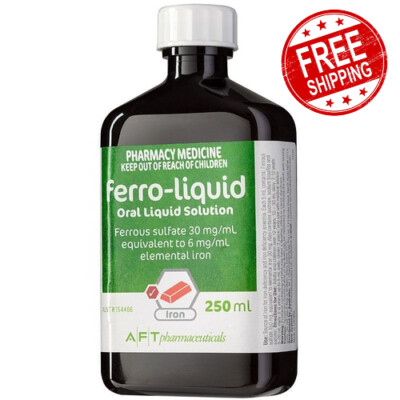 Ferro-Liquid Oral Liquid Solution Ferrous Sulfate Elemental Iron 250ml ...