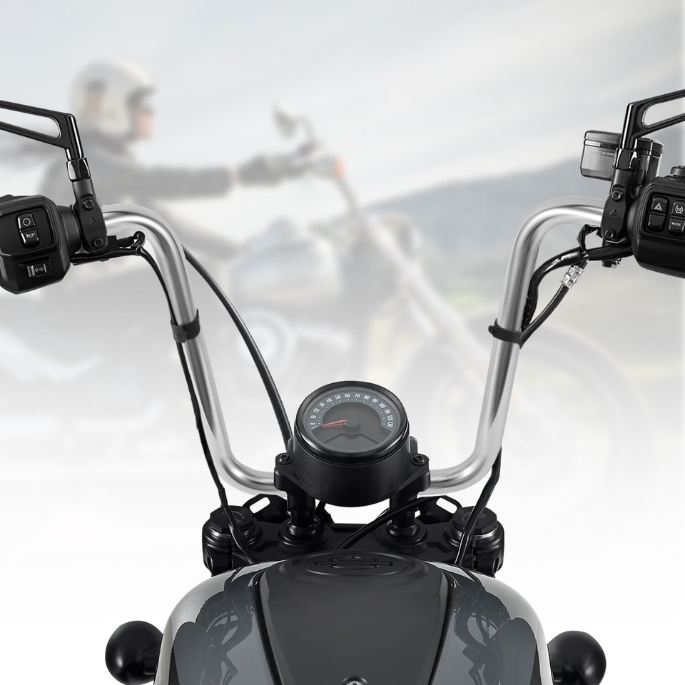 Chrome Iron 16" Rise 1" Ape Hanger Bar Handlebar Fit For Harley ...