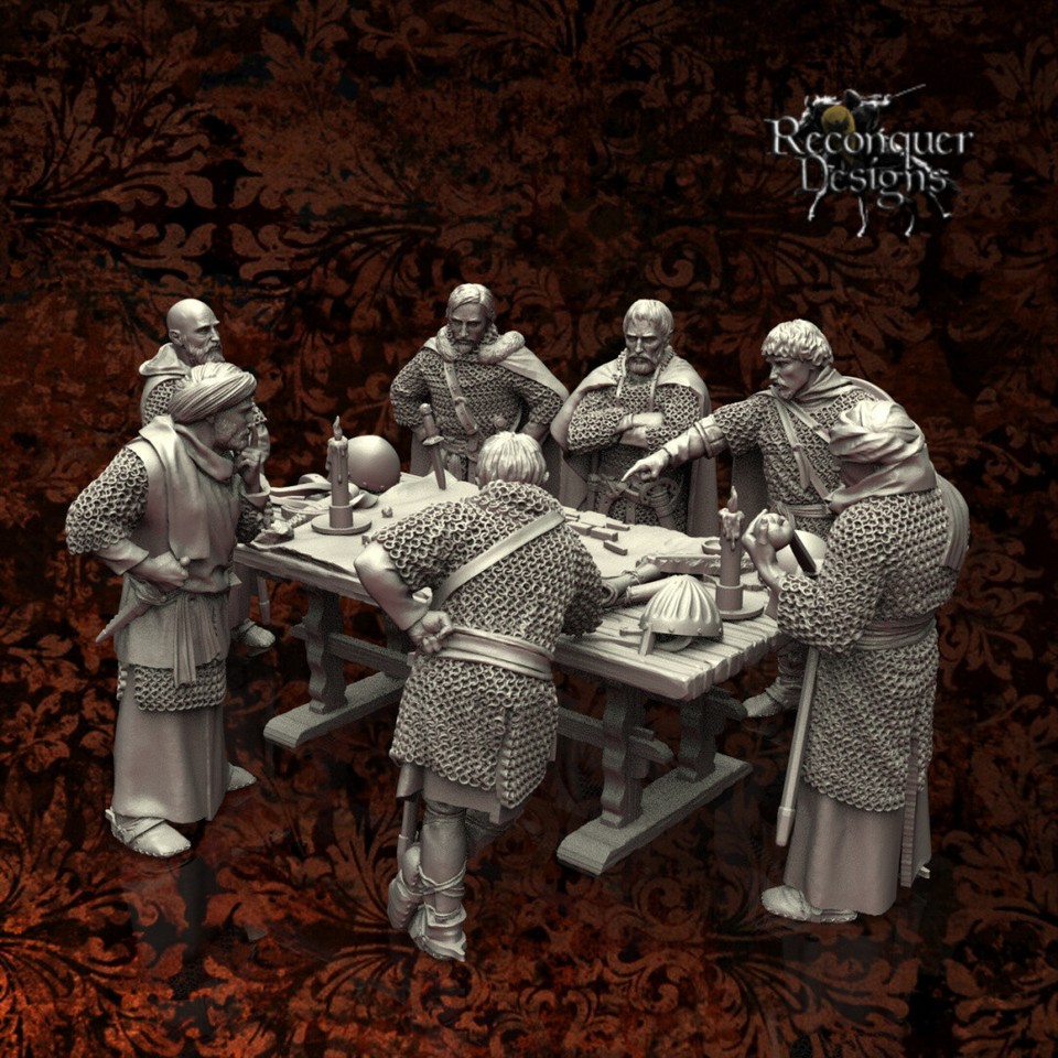 Reconquer Designs Miniatures Medieval El Cid's Battle Council Diorama ...