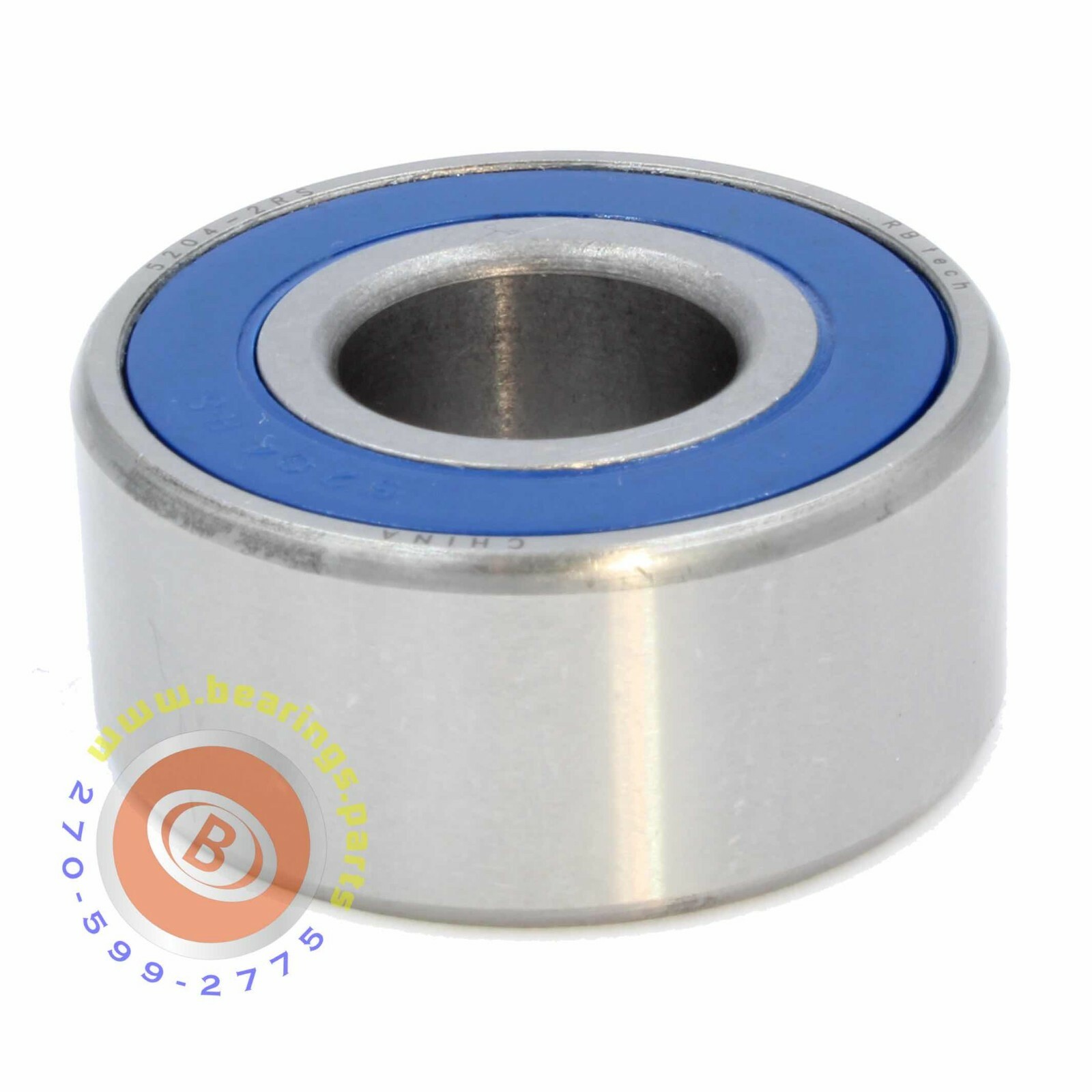 5204 2RS Double Row Sealed Angular Contact Bearing 20mm x 47mm x 20.6mm ...