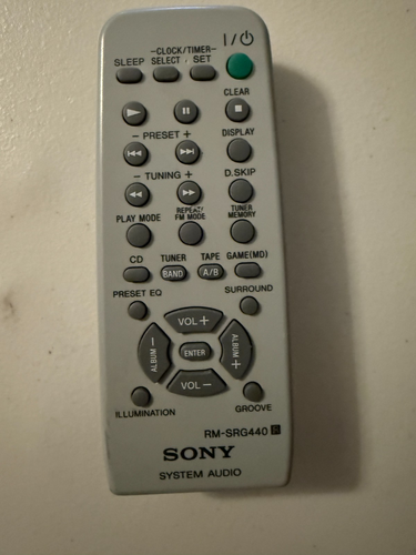 SONY RM-SRG440 AUDIO REMOTE CONTROL GENUINE OEM CMT-HP7 CMT-PH7 MHC ...