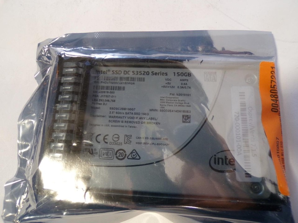 Intel SSDSC2BB150G7 150GB SSD DC S3520 Series 2.5" SATA Solid State ...