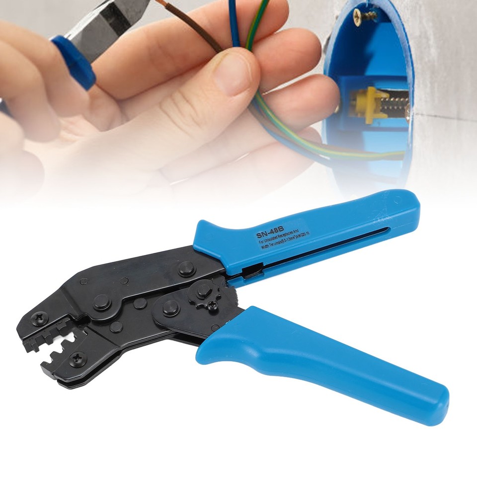 Wire Terminal Crimper 3.96 4.8 5.08 6.3mm Spade Steel Ratchet Terminal ...