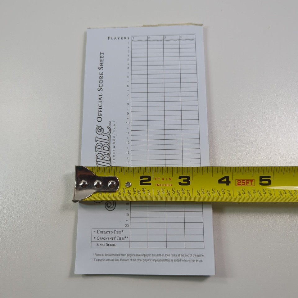 Scrabble Folio Edition Travel Instructions And Official Score Pad 2001 ...