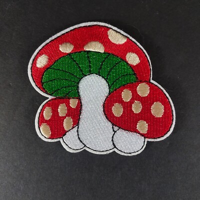 Embroidered Patch Mushrooms Patch DIY | eBay