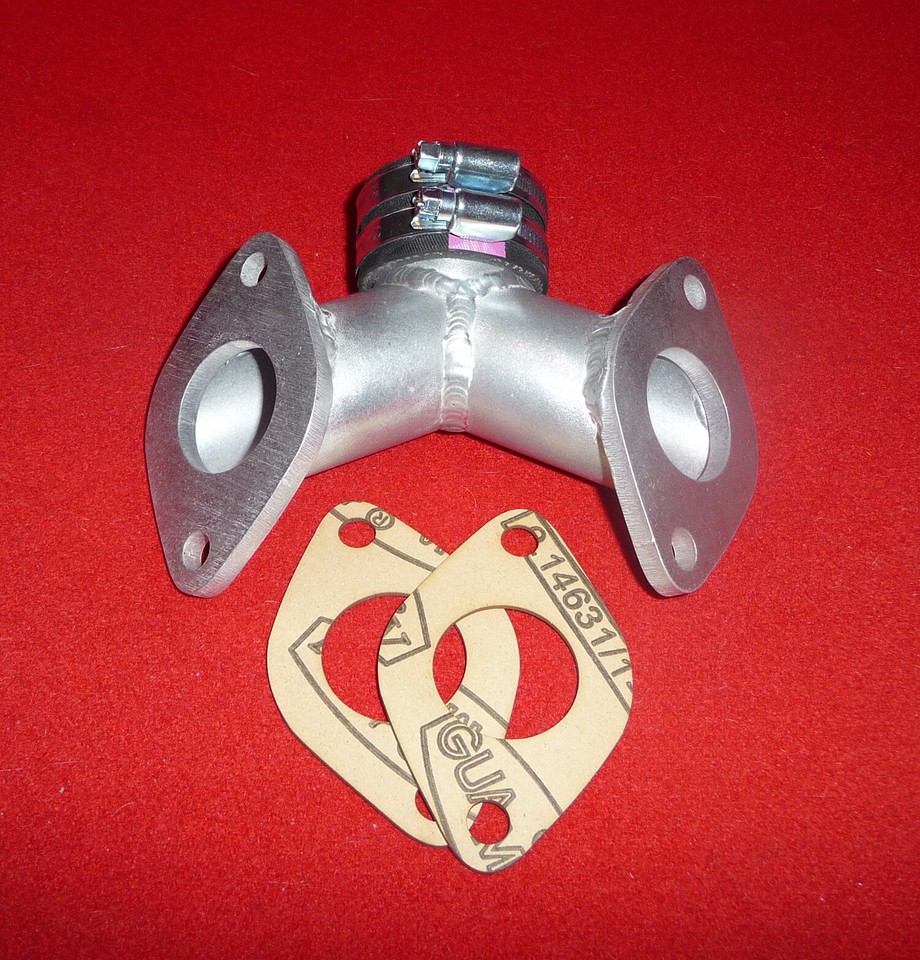 Virago XV400-535 Single Carb Manifold with PWK 34 FLAT SLIDE & Filter ...