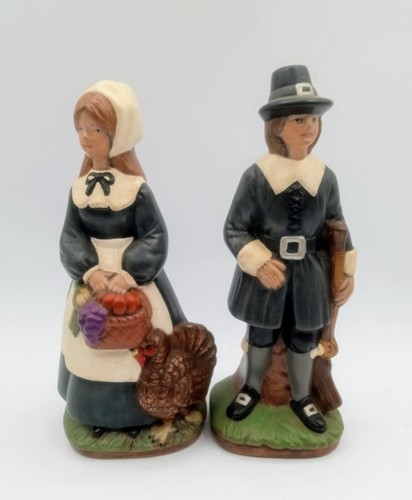 Vintage Thanksgiving Walnut Ridge Primitives Pilgrim Couple 9 ...