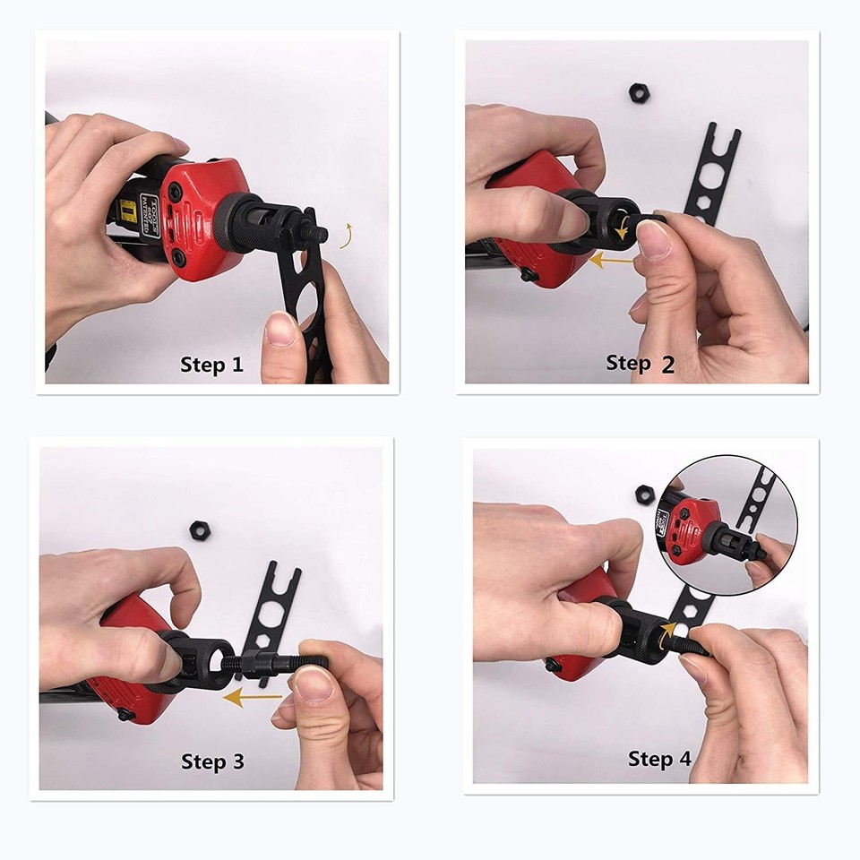 16" Hand Rivet Nut Setter Kit, Professional Long Handle Threaded Insert ...