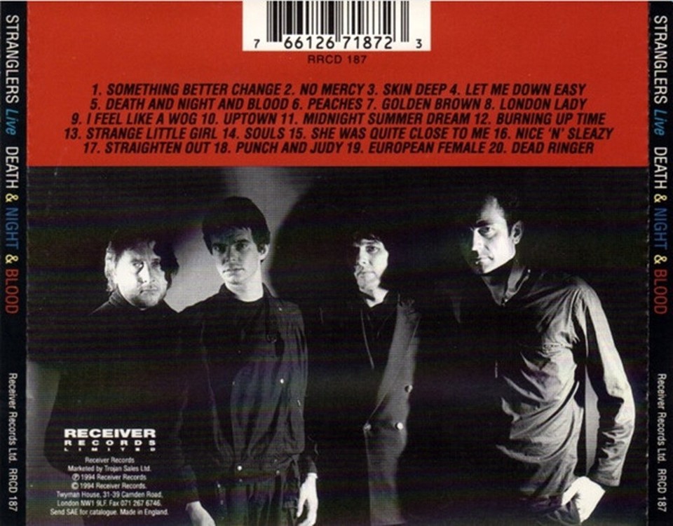 The Stranglers ‎– Live: Death And Night And Blood (CD, 2002, Castle) | eBay