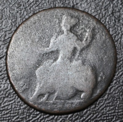 1740’S NON -REGAL BRITISH HALF PENNY - COPPER - 8.39 GR - USED in EARLY ...