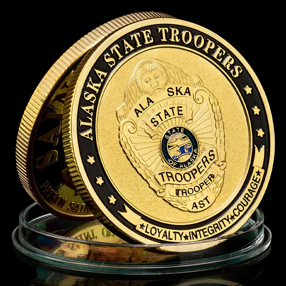 Alaska State Troopers Saint Michael Commemorative Challenge Coin Gift ...