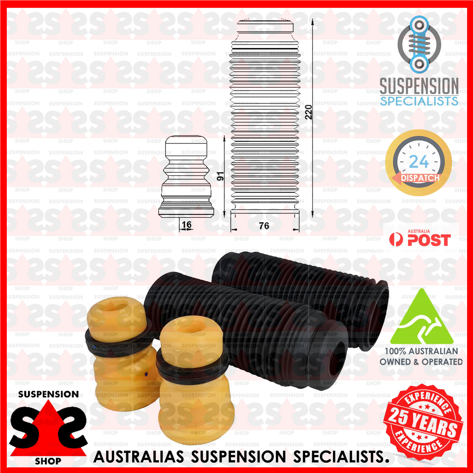 Front Axle Dust Cover Kit, Shock Absorber Suit AUDI Q7 (4Lb) 4.2 FSI ...