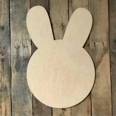 Wood Bunny Head Shape, Unfinished Rabbit Shape, Wooden Cutout ...