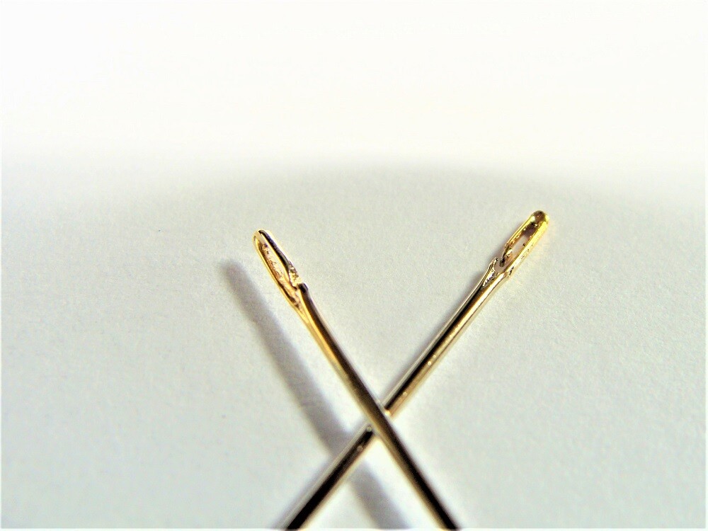 12er Set Selbsteinfädelnde Nähnadeln mit Goldöhr Zaubernadeln Nadeln ...