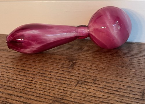 STEUBEN-Frederick Carder Era Steuben 'Pink Swirl' Glass Sock Darner-C ...