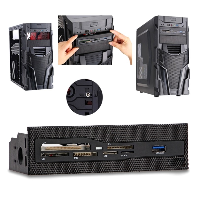 USB3.0 Card Reader Front Panel Multi Function for PC Cases Chassis ...