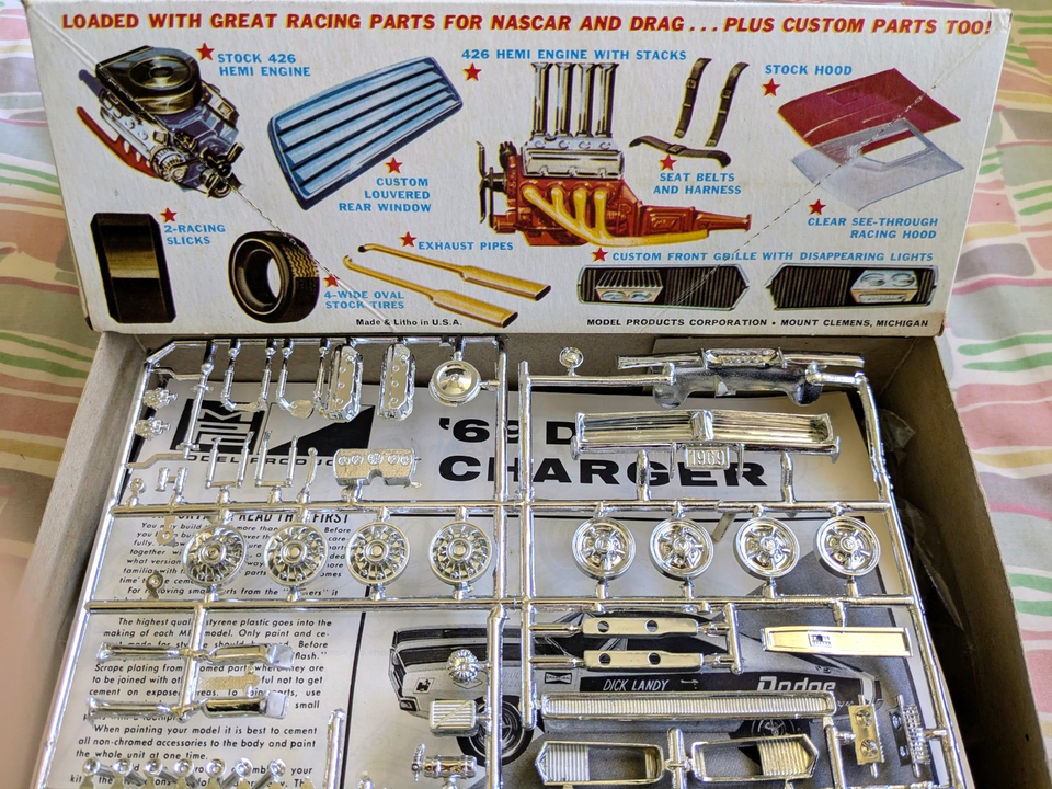 SUPER RARE! *ORIGINAL VINTAGE MPC 1969 DODGE CHARGER R/T KIT **SEALED ...