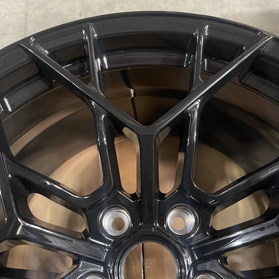 19x8.5/20x11 Rep Corvette ZR1 Style Fit C8 5x120 38/48 Black Wheels ...