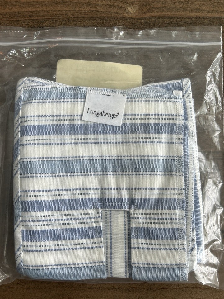 Longaberger Baskets Serving Tray Basket Liner Vintage Ticking New In ...